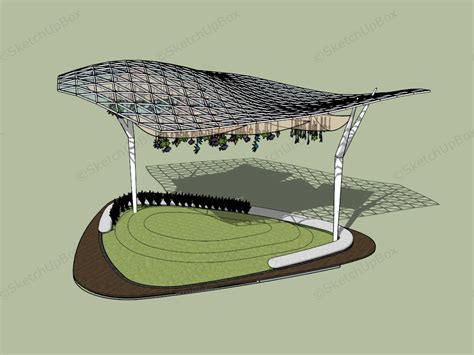 Park Canopy Idea Sketchup 3d Model Skp File Download Sketchupbox