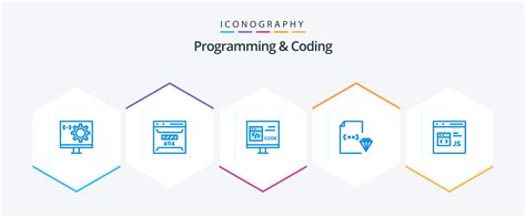 Programming And Coding 25 Blue Icon Pack Including Development Coding Page Development