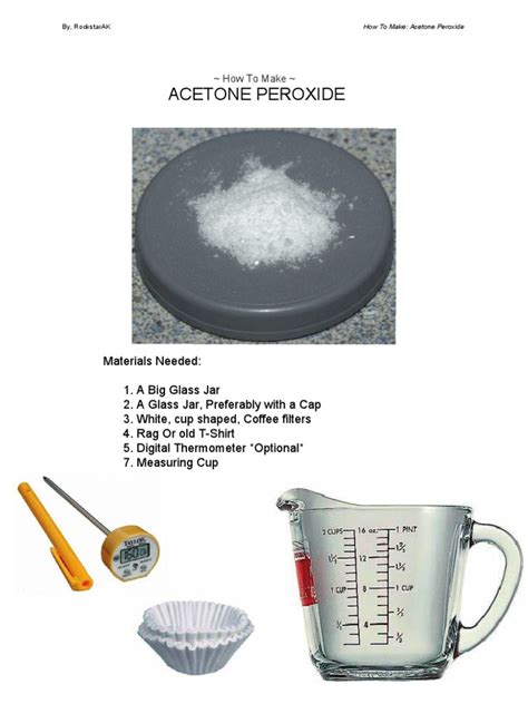 How To Make Acetone Peroxide Pdf Explosive Material Chemical