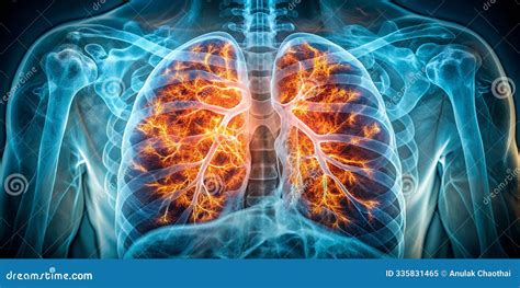 Cat Scan Of Interstitial Lung Disease Secondary To Scleroderma Creative Ai Stock Illustration