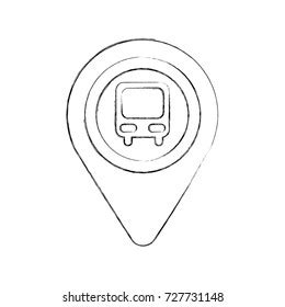 Map Pointer Symbol Bus Station Location Stock Vector Royalty Free Shutterstock