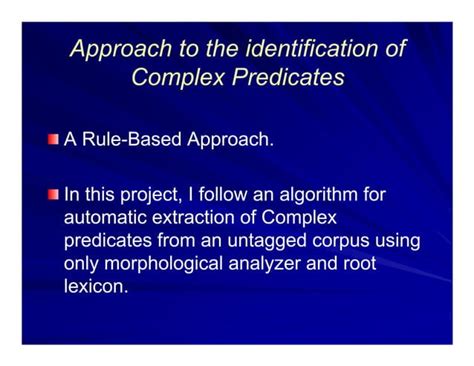 Complex Predicate Meghaditya Ppt
