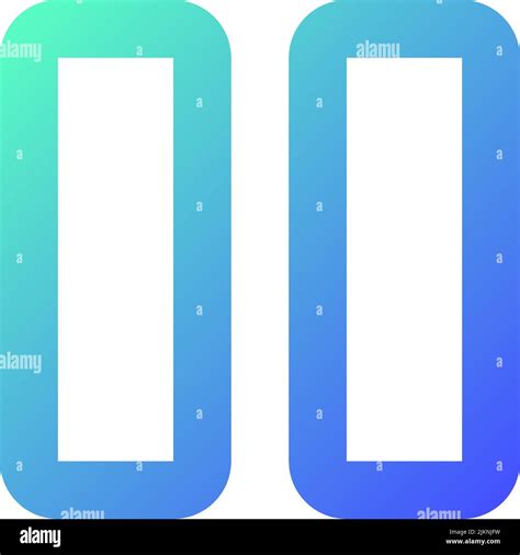Pause Button Pixel Perfect Gradient Linear Ui Icon Stock Vector Image And Art Alamy