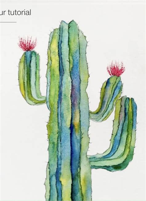 Pin By Texas Ginger On Art Card Ideas Watercolor Flower Art Cactus