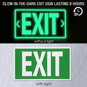 Exit Signs Glow In The Dark Exit Decals 3 Pack 12x7 Exit