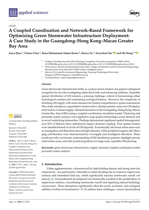 Pdf A Coupled Coordination And Network Based Framework For Optimizing Green Stormwater