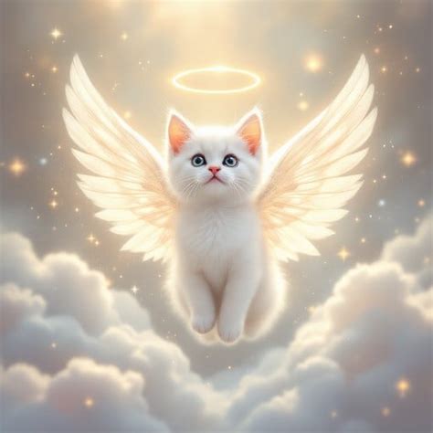 Free Angelic Kitten Ascending Image Download At Stockcake