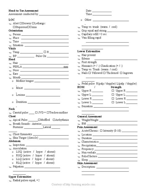 Printable Head To Toe Assessment Template Printable Templates Free