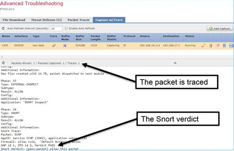 Firepower脅威対策のキャプチャとpacket Tracerを使用する Cisco