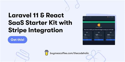 Laravel 11 And React Saas Starter Kit With Stripe Integration Buymeacoffee