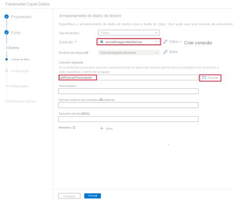 Copiar Dados Locais Usando A Ferramenta De Copiar Dados Do Azure