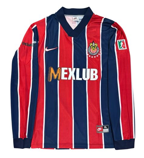 Chivas Guadalajara 2003 04 Home Jersey Nike Long Sleeve Mexlub Xl Ebay
