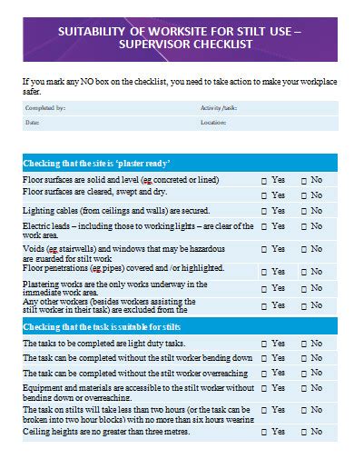 Free 33 Supervisor Checklist Samples In Pdf Ms Word