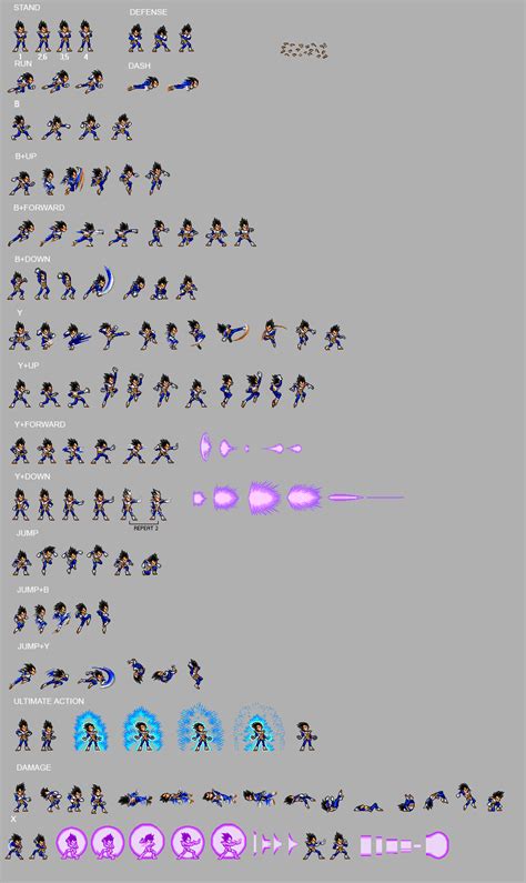 Vegeta Saiyan Saga Armor Sprite Sheet By Omartaky On Deviantart