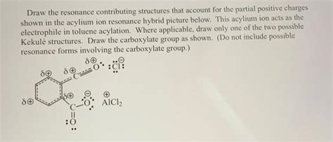 Solved Draw The Resonance Contributing Structures That