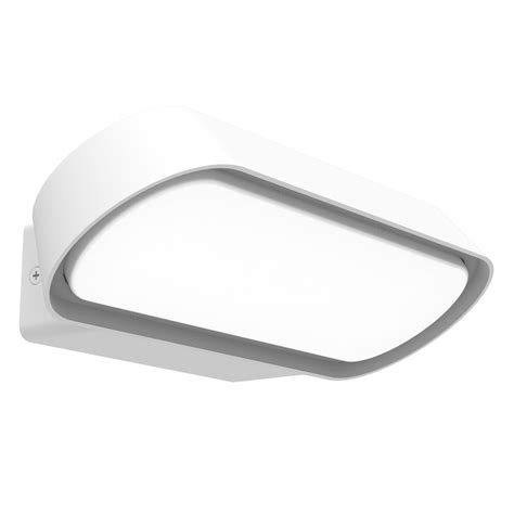 Momentous Living Glans Wall Light Surface Mounted 13w Rectangular White 3000k Ip65 Opal Diffuser