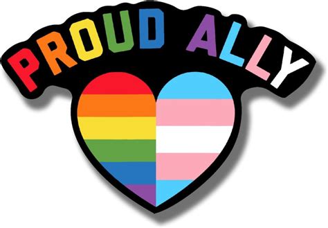 Ad Astra Graphics Proud Ally Heart Magnet Lgbtq Pride