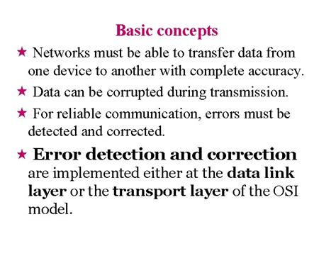 Error Detection And Correction Types Of Errors Detection