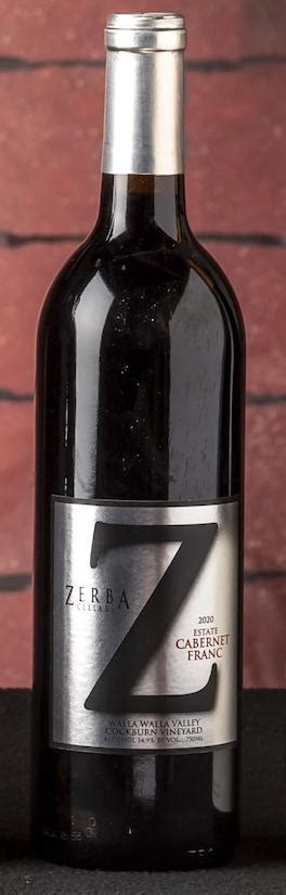 Zerba Cellars 2020 Cockburn Vineyard Cabernet Franc Walla Walla Valley
