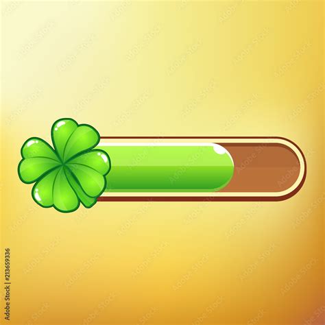 Cartoon Clover Different Symbols Asset Gui Elements For Casual Mobile Games Stock Vector Adobe