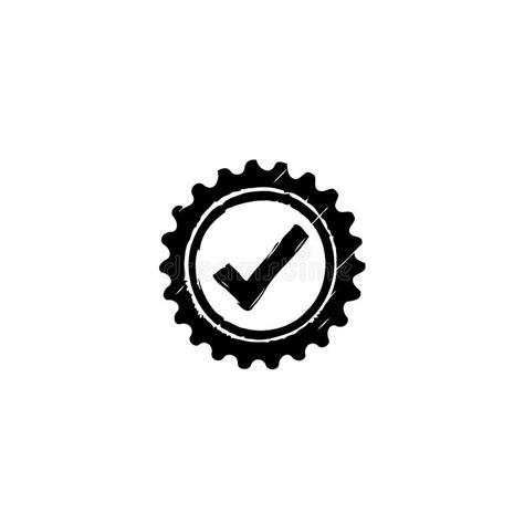 Grunge Style Validation Icon Design For Web Pages And Applications