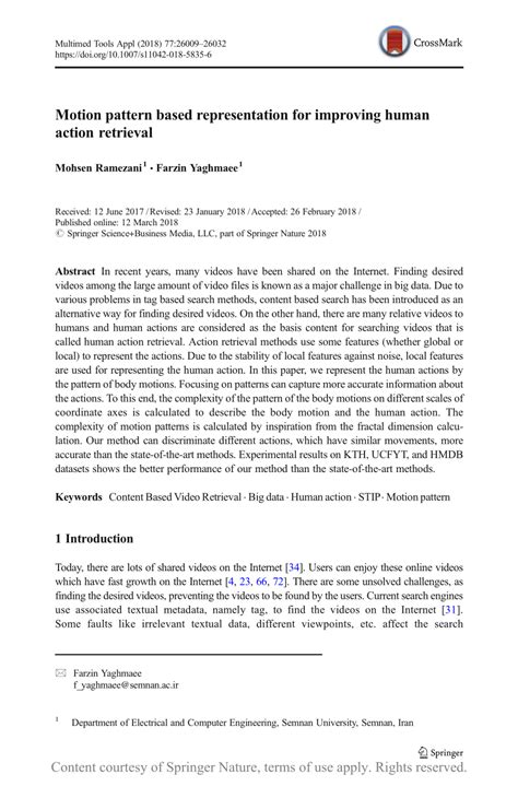 motion pattern based representation for improving human action