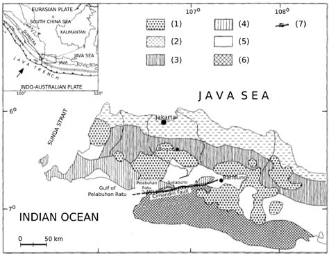 figure of physiographic map of western java after dardjie et al
