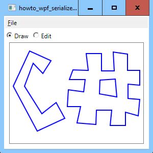 C Helper Use Menu Commands With Shortcuts To Save And Restore User Drawn Polygons In C And WPF