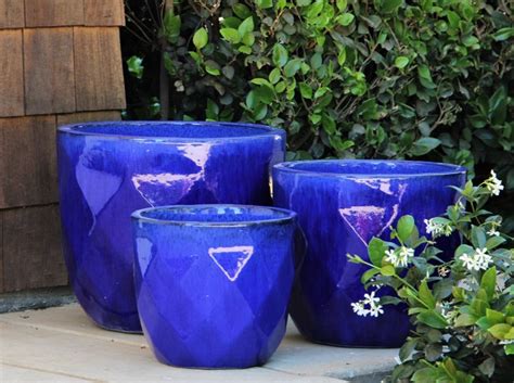 Diamond Planter Set Of 3 Stylist Outdoor Planters Plantatorem