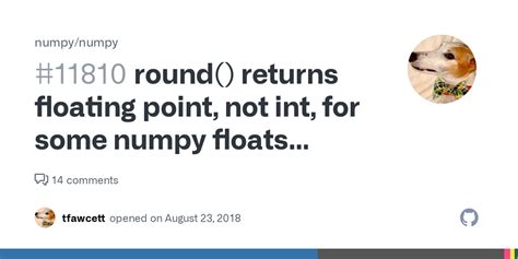 Round Returns Floating Point Not Int For Some Numpy Floats When No