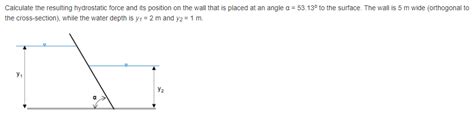 solved calculate the resulting hydrostatic force and its