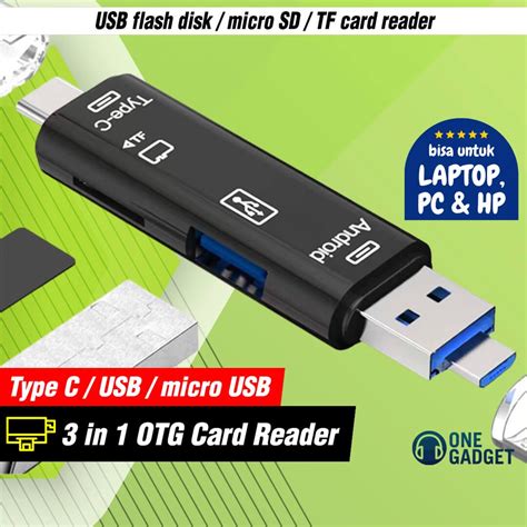 Jual Card Reader OTG Micro SD Card Rider USB Colokan USB Type C Micro USB Shopee Indonesia