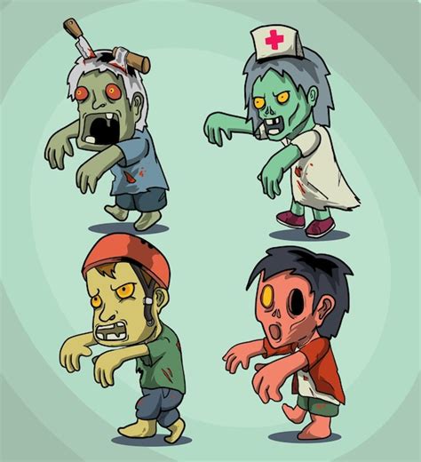 Premium Vector Cute Zombie Asset