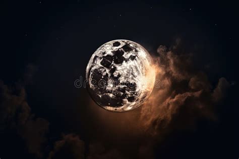Moon With Streaks Of Light From Explosions In The Sun Visible Against