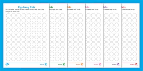 Colourful Array Dots Template Lenseignant A Fait Twinkl