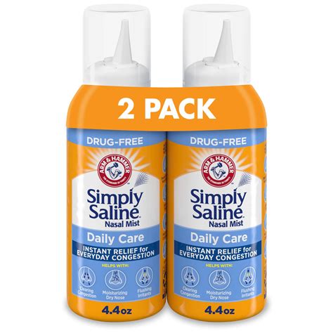 Arm And Hammer Simply Saline Daily Care Nasal Mist 4 4oz
