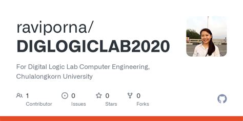 GitHub Raviporna DIGLOGICLAB For Digital Logic Lab Computer Engineering Chulalongkorn