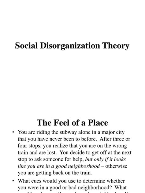 11 Social Disorganization Theory Download Free Pdf Crime And Violence