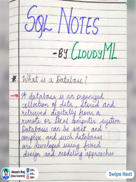 sql interview qna hand written notes by cloudyml pdf