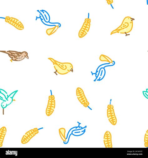 Bird Flying And Eggs In Nest Vector Seamless Pattern Stock Vector Image And Art Alamy