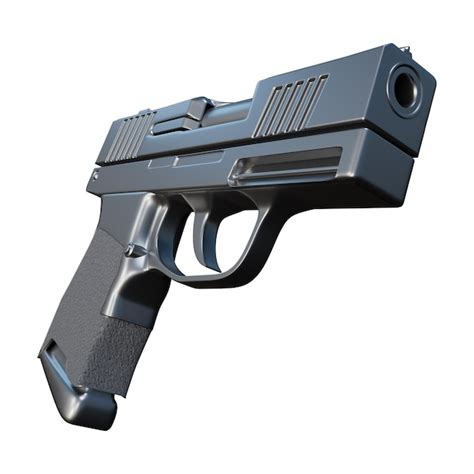 Premium Photo Gun 3d Render Isolated On White Background