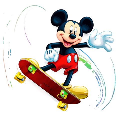 Download Mickey Mouse Skateboarding Png Pya