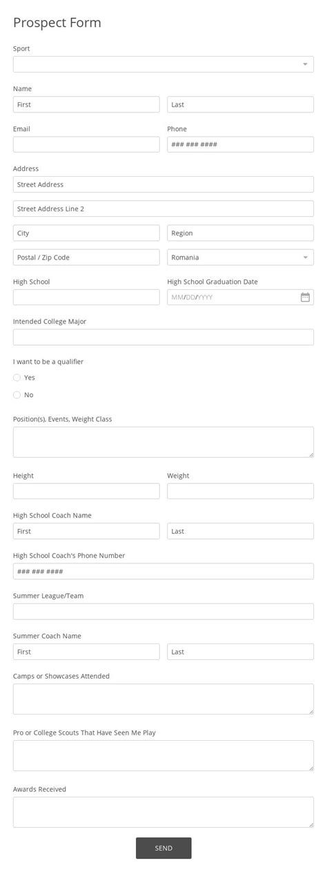 Prospect Form Template Online Forms 123formbuilder