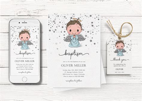 Paper And Party Supplies Stationery Thank You Tag Lds Baptism Invitation