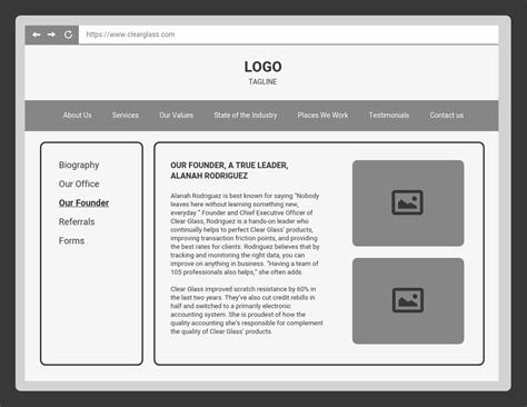 Wireframe Mockup Of Website