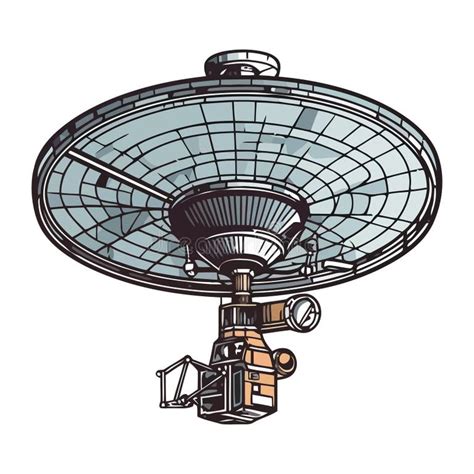 Wireless Technology Sends Radio Waves From Satellite Stock Vector Illustration Of Science