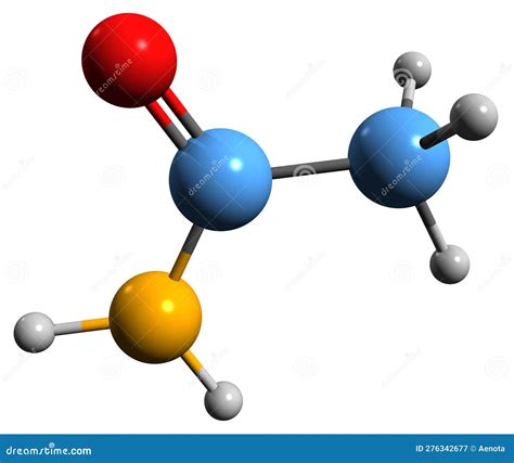 3d Image Of Acetamide Skeletal Formula Stock Illustration Illustration Of Group Functional