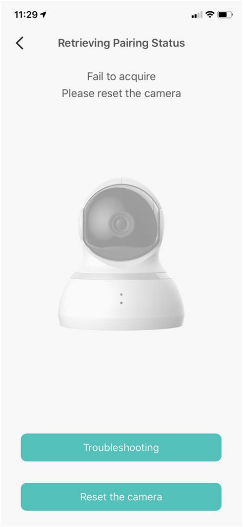trouble pairing yi dome camera 1080p community support kami community