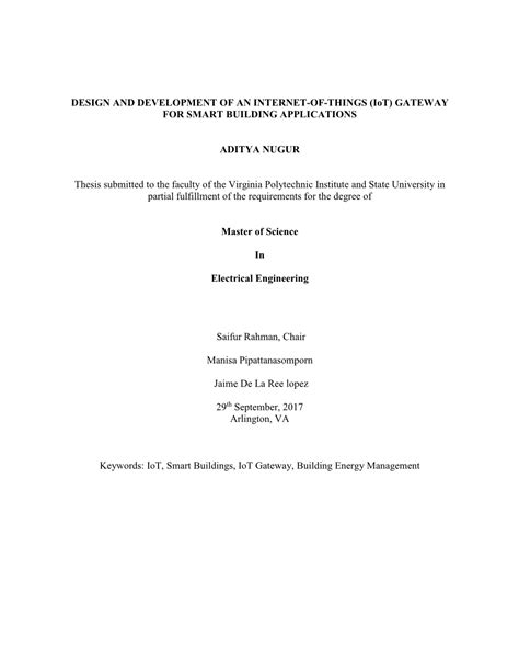 Design And Development Of An Internet Of Things Iot Gateway For Smart