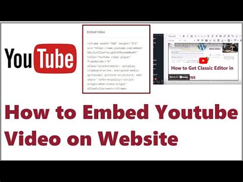 How to Embed Youtube Video on Website - YouTube